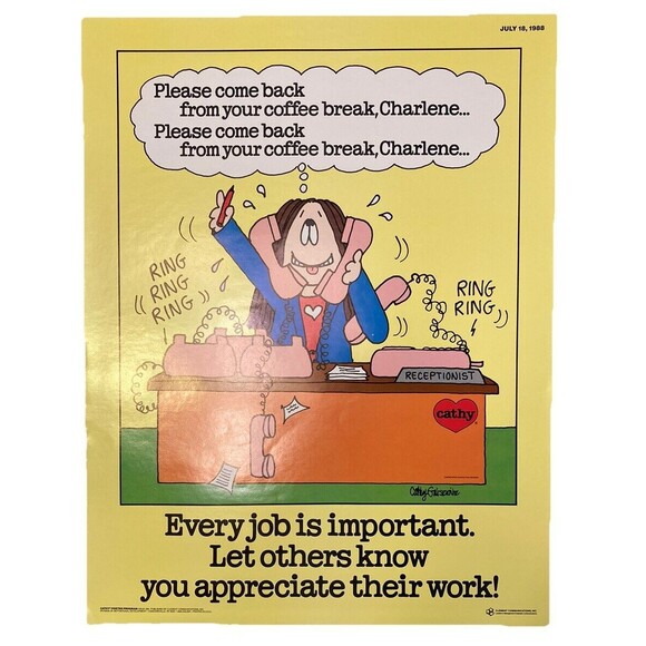 Art | Vtg Cathy Comic Strip Let Others Know Office Motivational Poster ...